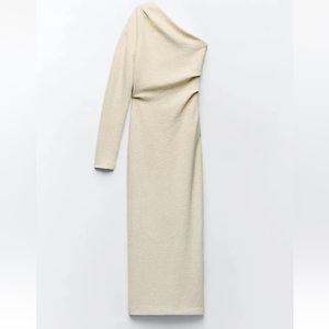 Zara | Dresses | Zara Textured Asymmetrical Dress Nwt | Poshmark